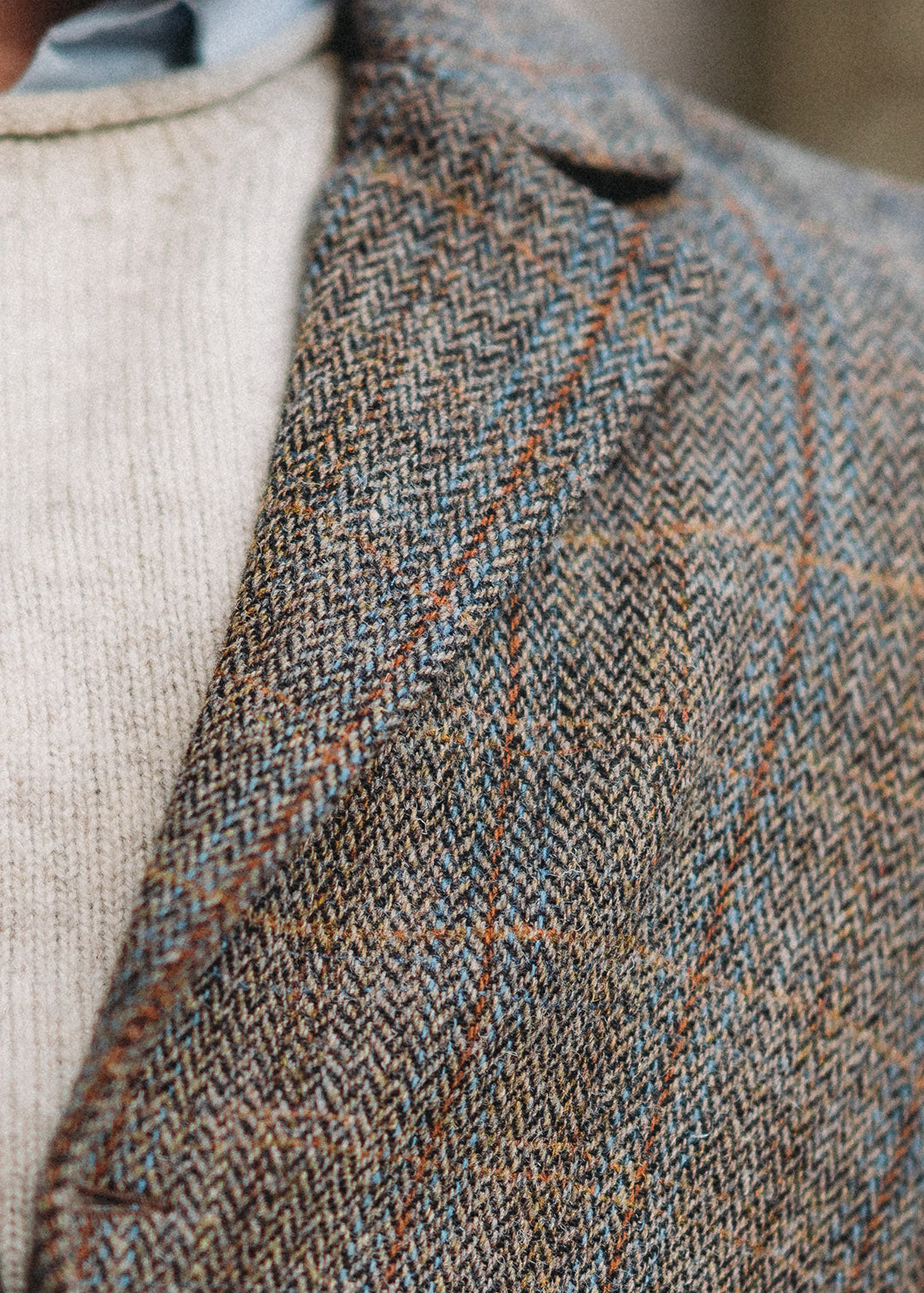 Harris Tweed Mackenzie Coat Brown Herringbone Check – Scottish Textiles ...
